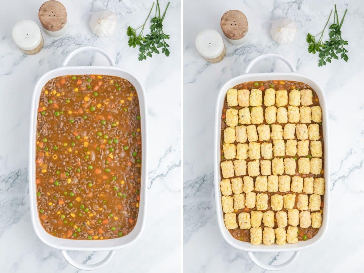 Shepherd's Pie Tater Tot Casserole - Saveurs & Créations