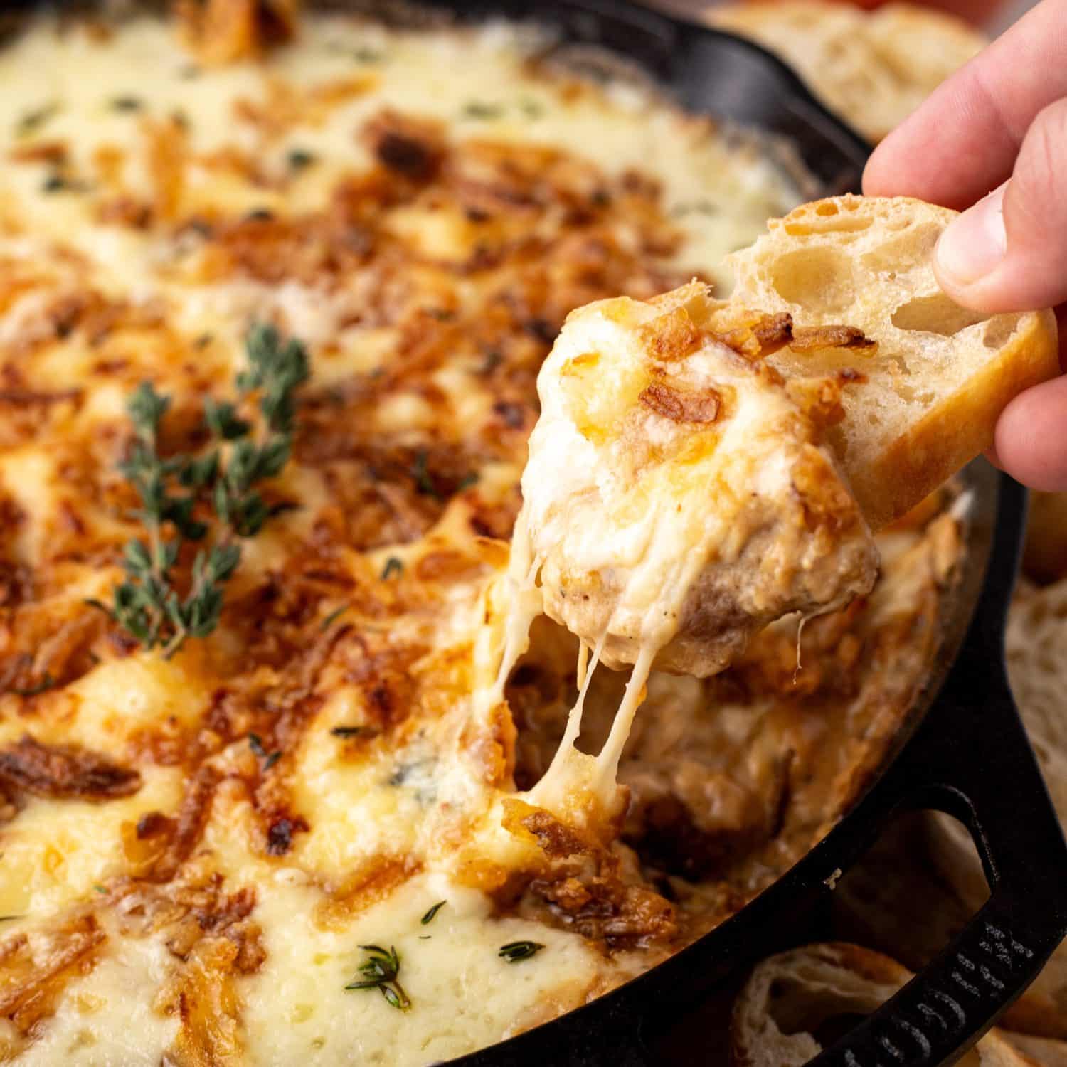 Horký francouzský cibule Dip - Saveurs & Créations